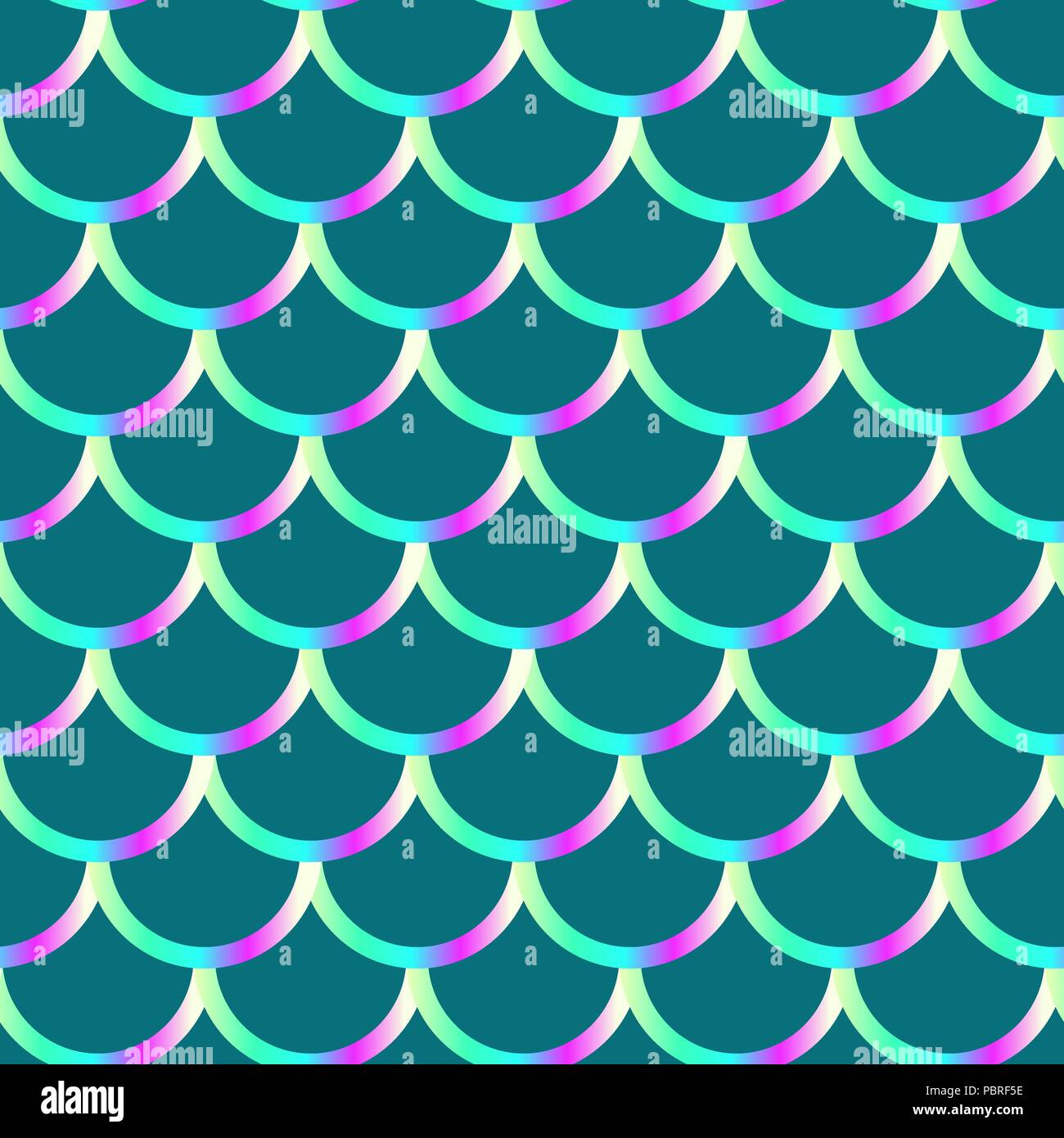 Traditional Japanese seamless pattern, color fish squama, mermaid ...