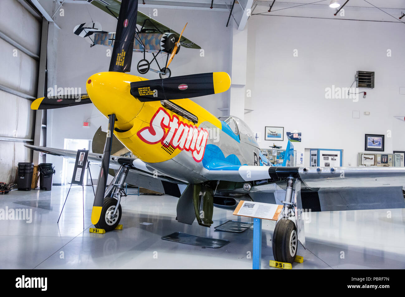 North American P-51D Mustang Front View, at AZCAF, Mesa, AZ Stock Photo ...
