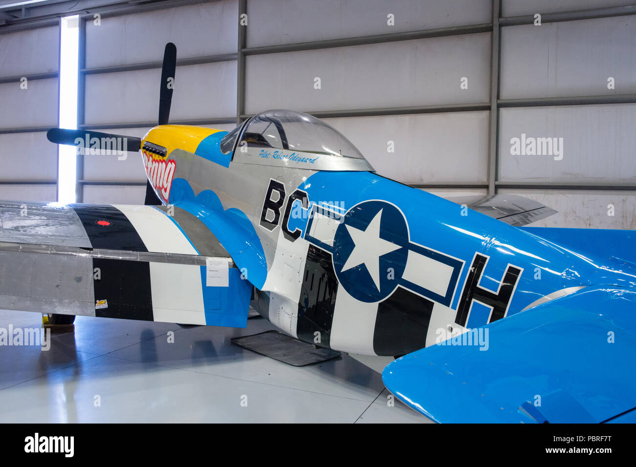 North American P-51D Mustang Rear View, at AZCAF, Mesa, AZ Stock Photo ...