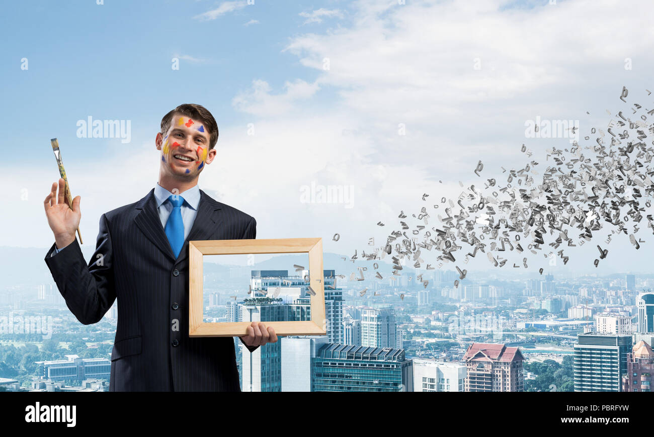 Inspiration of young creative businessman Stock Photo - Alamy