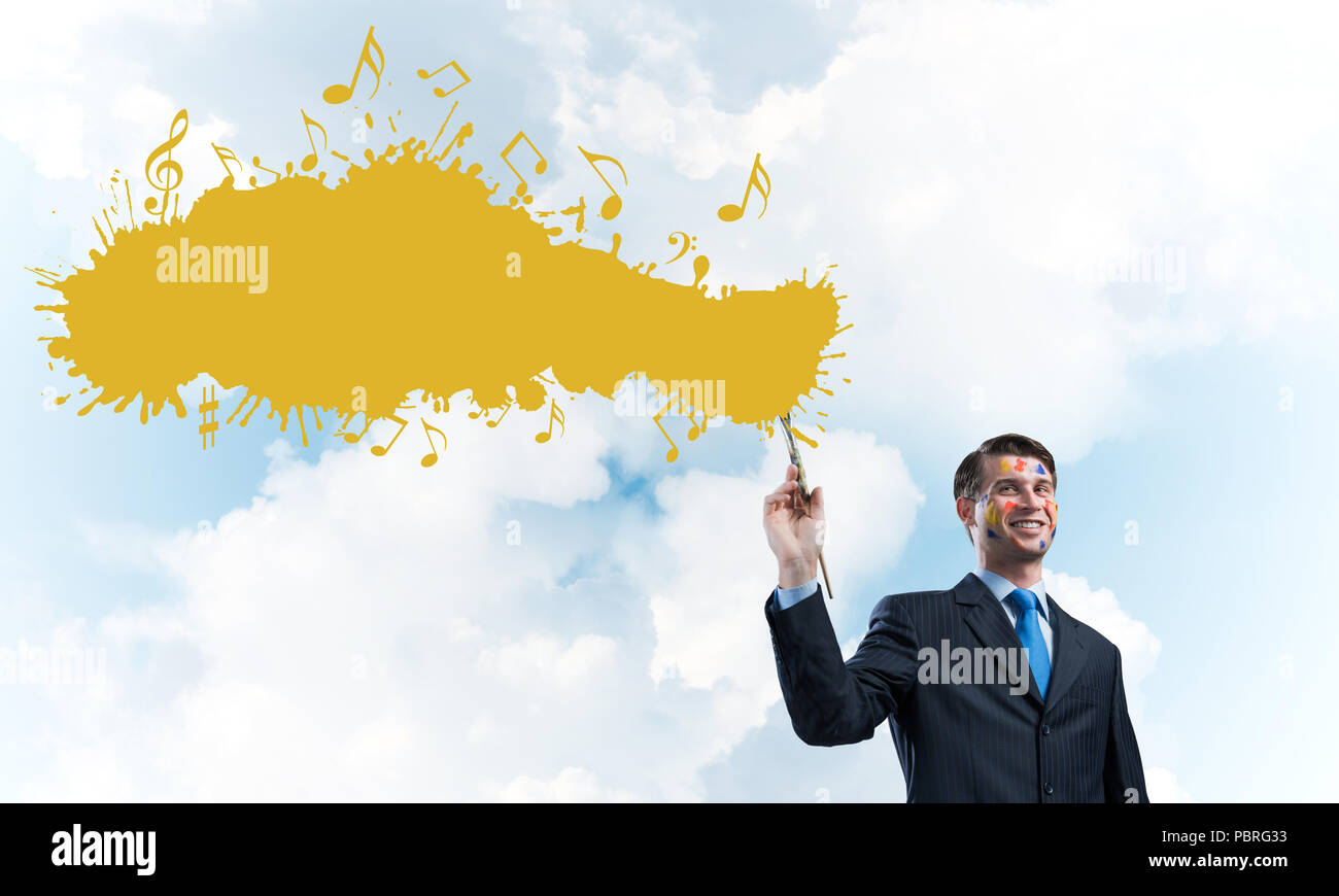 Business inspiration of young man Stock Photo - Alamy