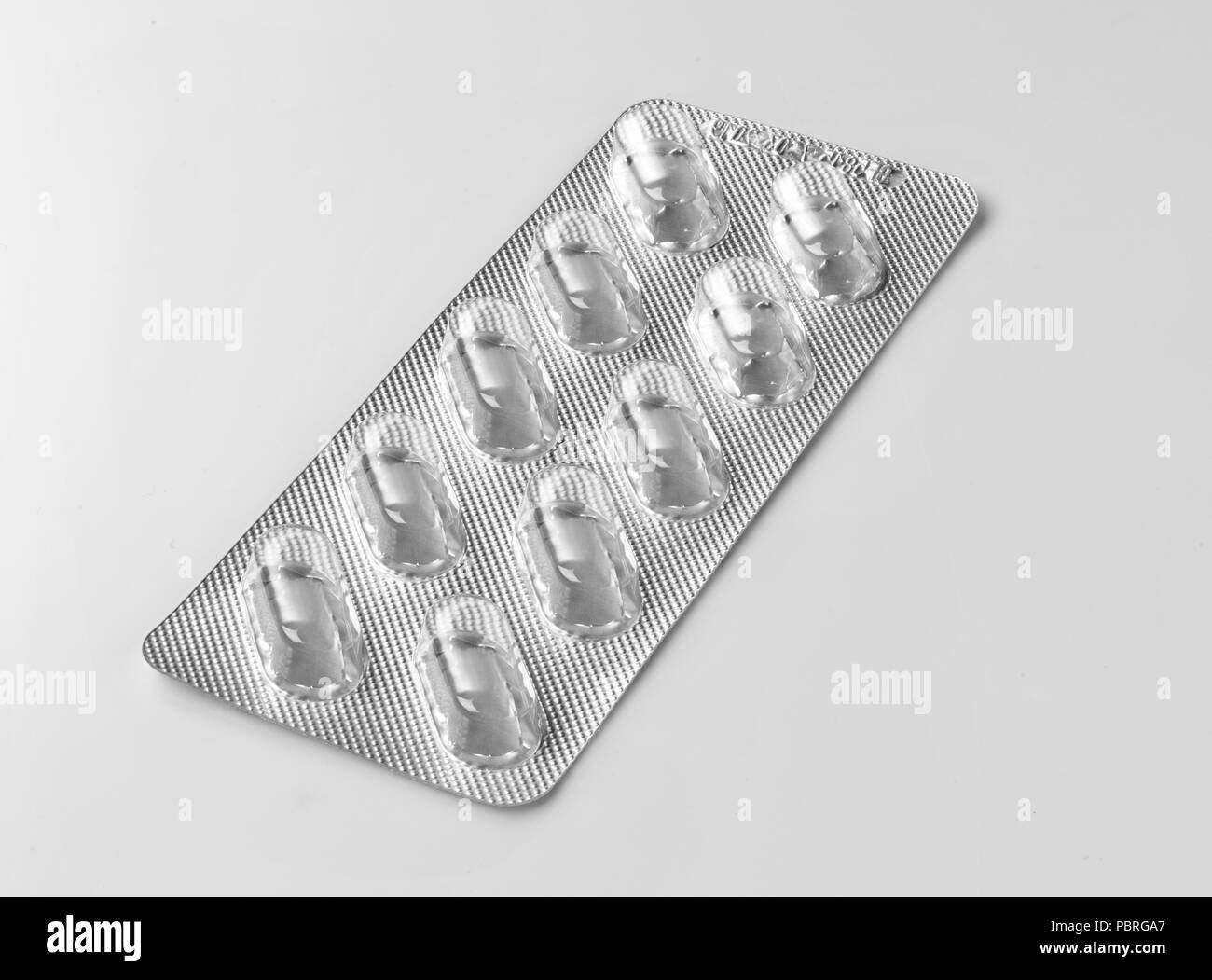 Empty blister packaging Black and White Stock Photos & Images - Alamy