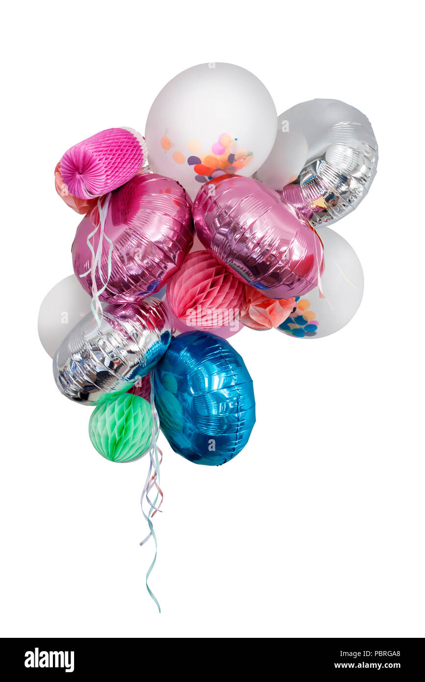 Realistic colorful air balloons Cut Out Stock Images & Pictures - Alamy