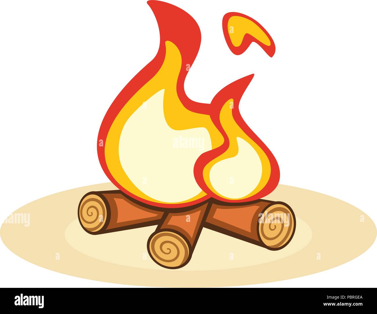 Cartoon vector bonfire icon Stock Vector Image & Art - Alamy