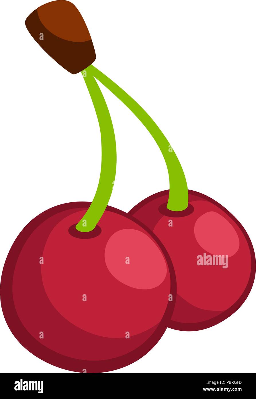 Cartoon vector cherry icon Stock Vector Image & Art - Alamy