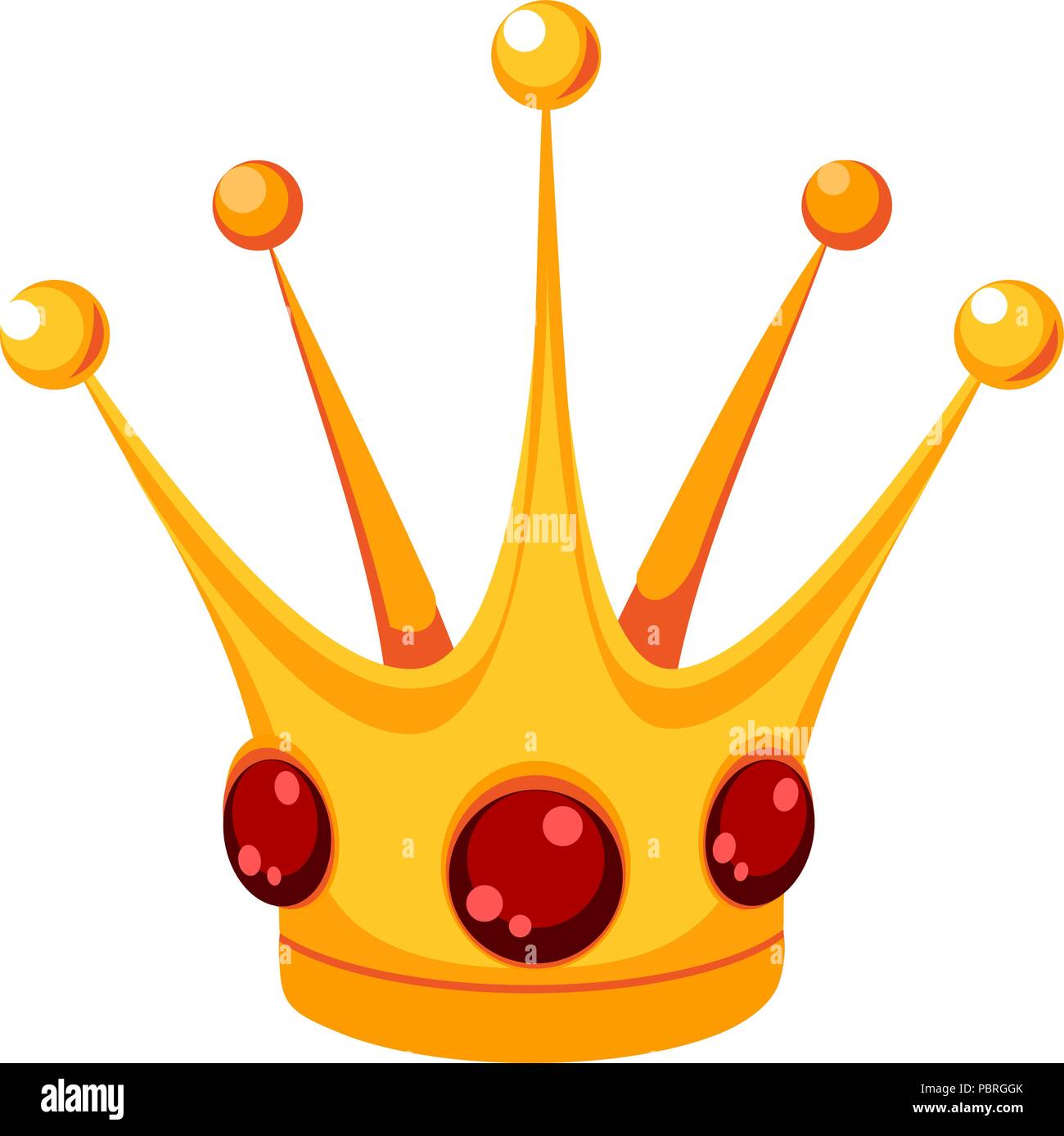 Cartoon vector gold crown with ruby Stock Vector Image & Art - Alamy