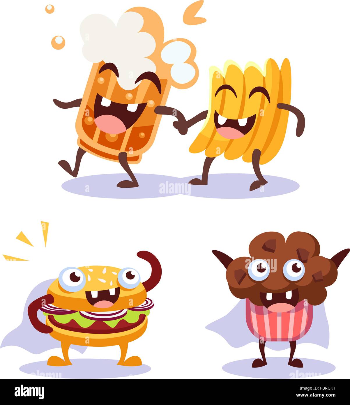 Beer and burger isolated Cut Out Stock Images & Pictures - Alamy