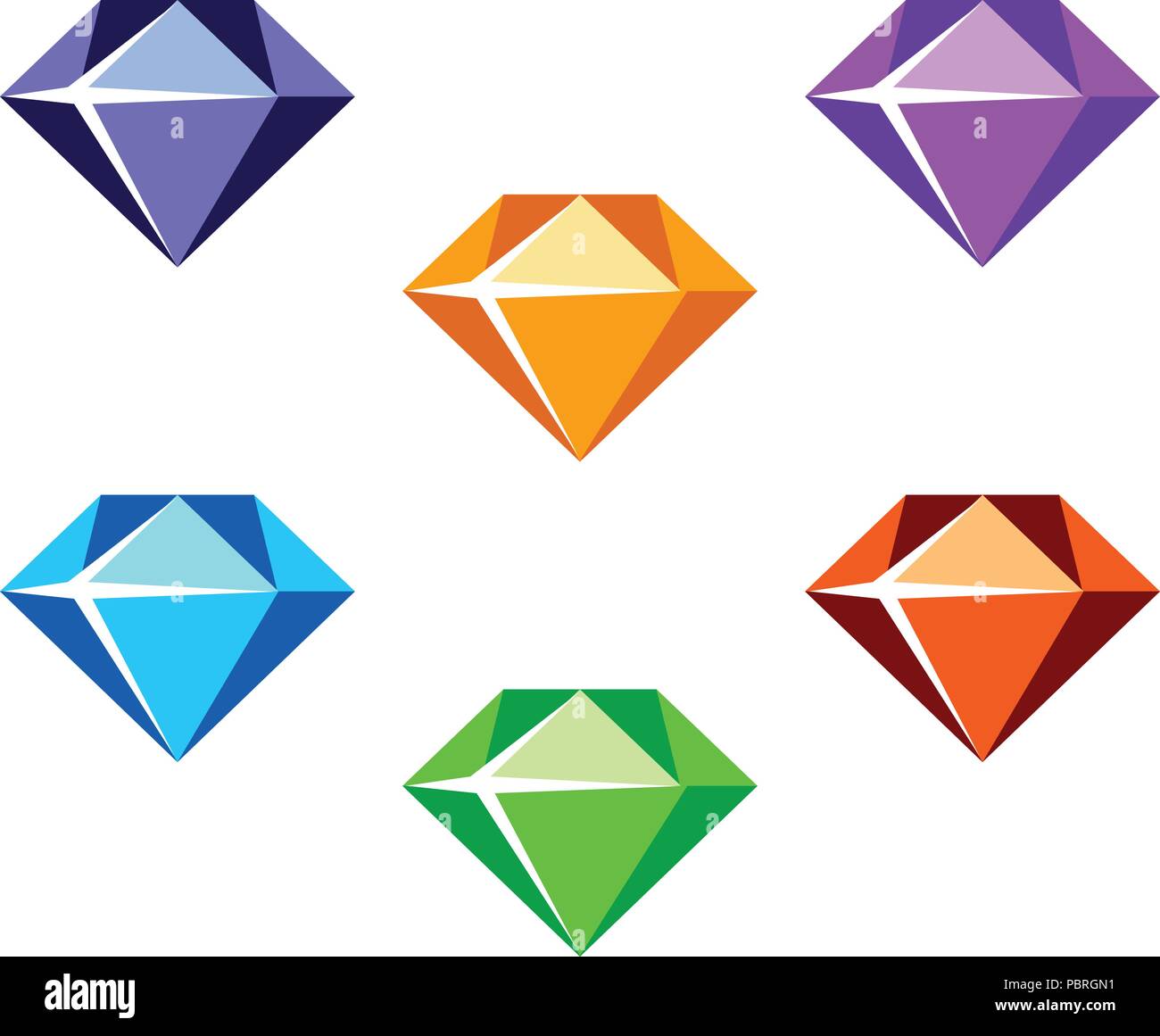 Diamond set in different Stock Vector Images - Alamy