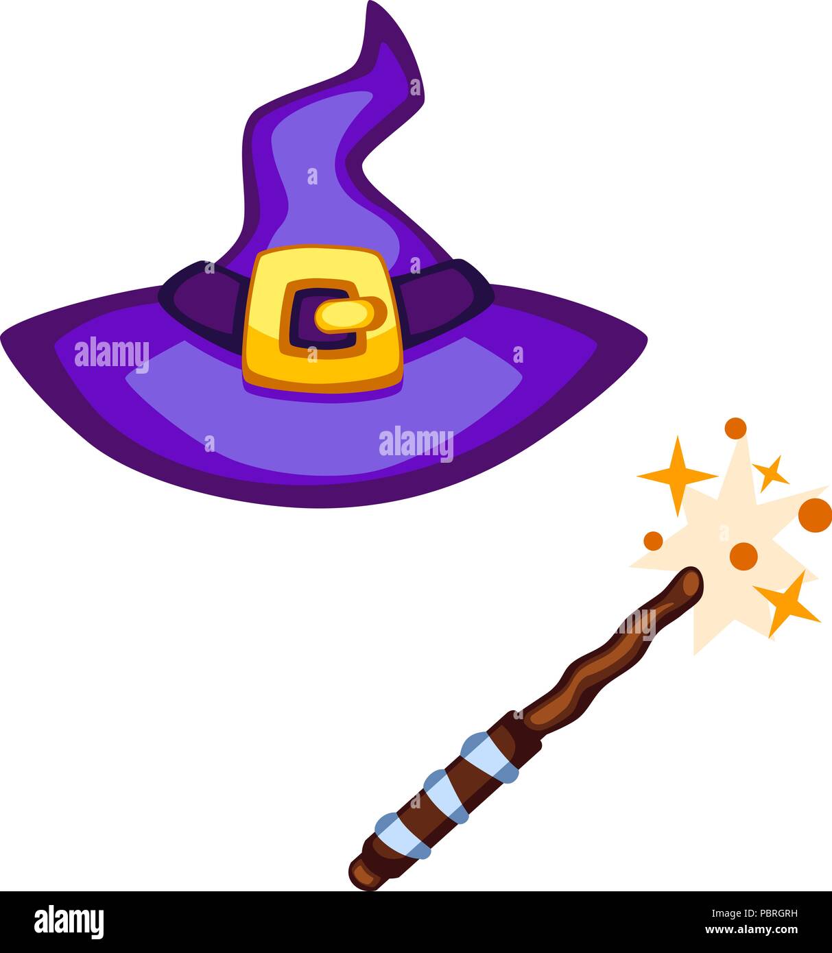Magic hat wand icon cartoon hi-res stock photography and images - Alamy