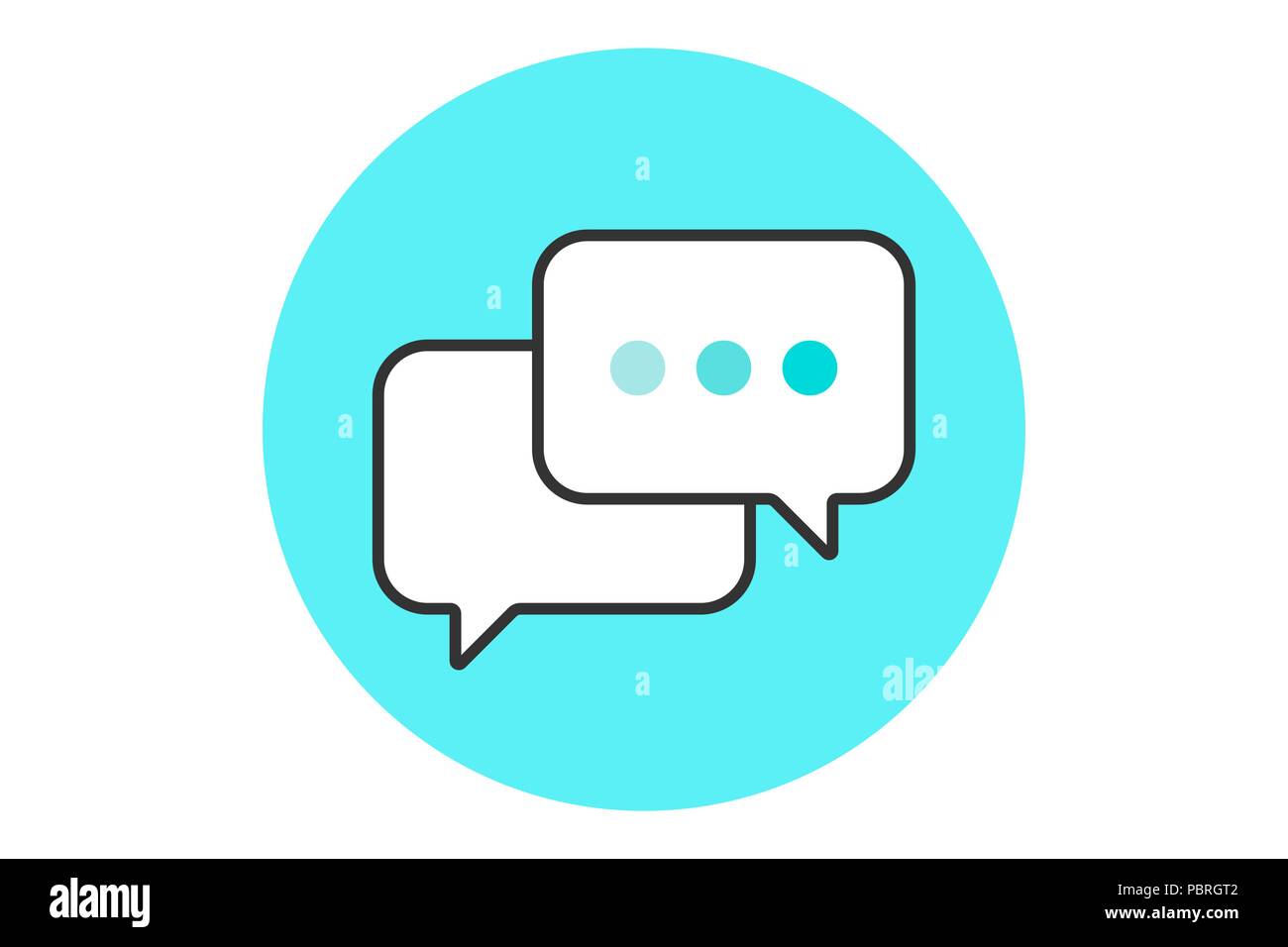Icon of dialog messages Stock Vector Image & Art - Alamy
