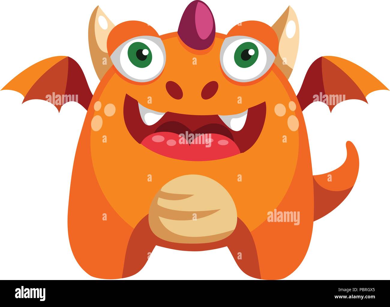 Happy cartoon dragon sign Stock Vector Images - Alamy