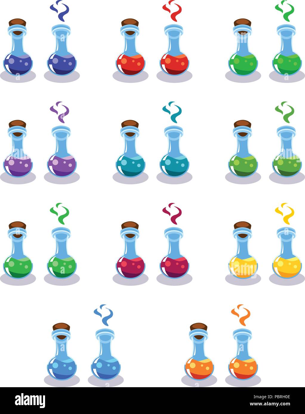 Lab sample bottles with red sample Stock Vector Images - Alamy