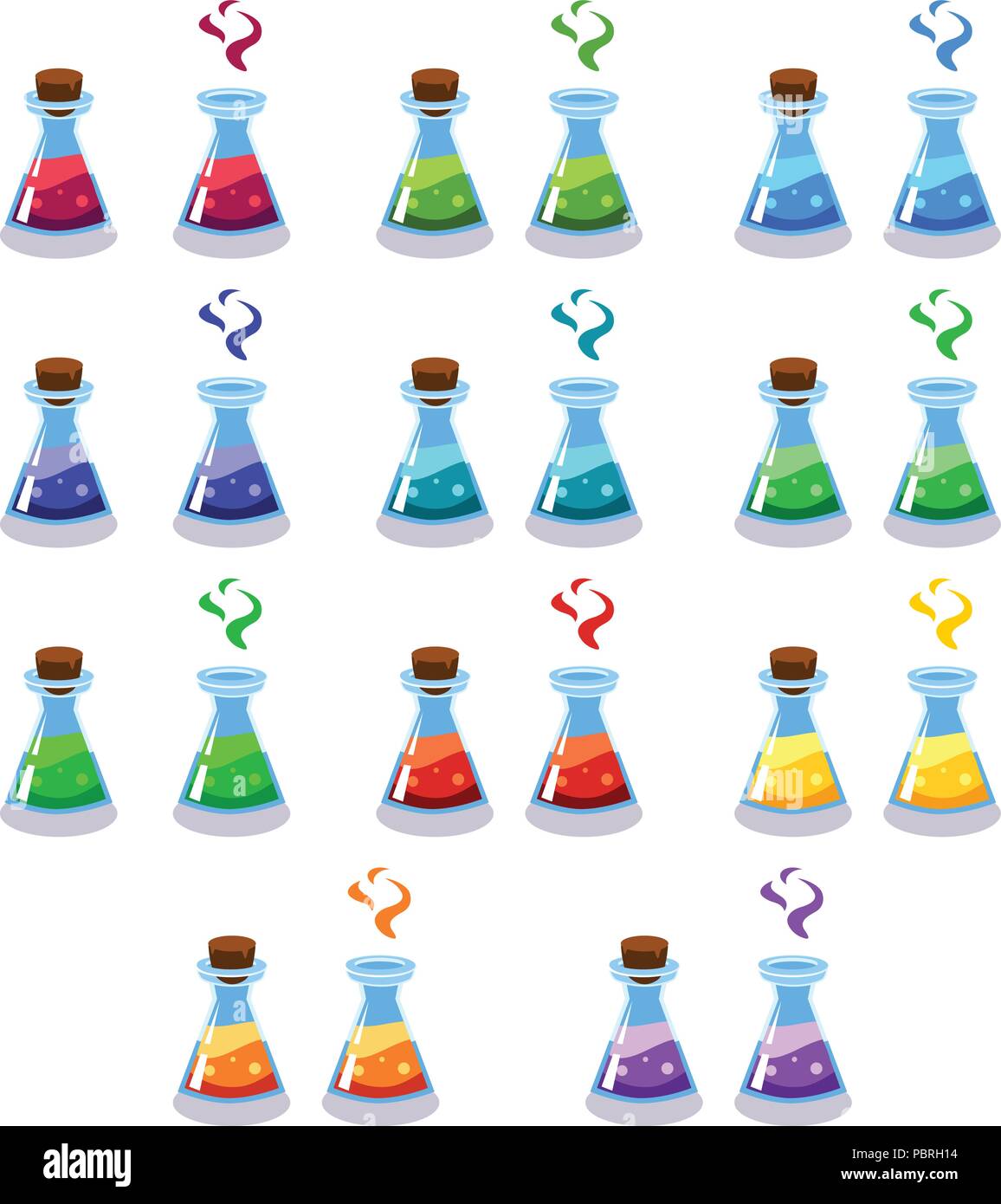 Bottles magic potion poison Stock Vector Images - Alamy