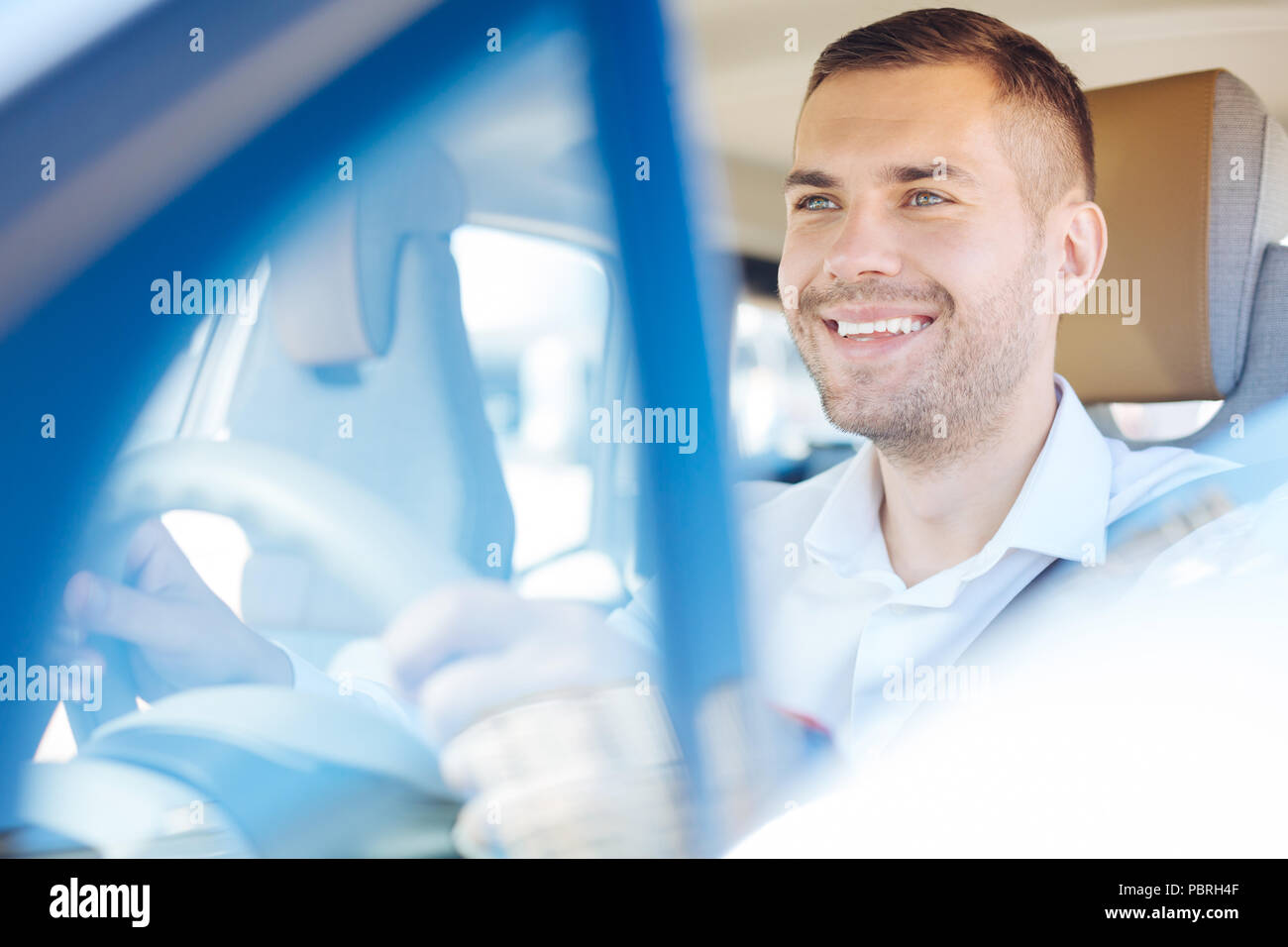 Happy joyful man smiling Stock Photo - Alamy Happy joyful man smiling Stock Photo - Alamy
