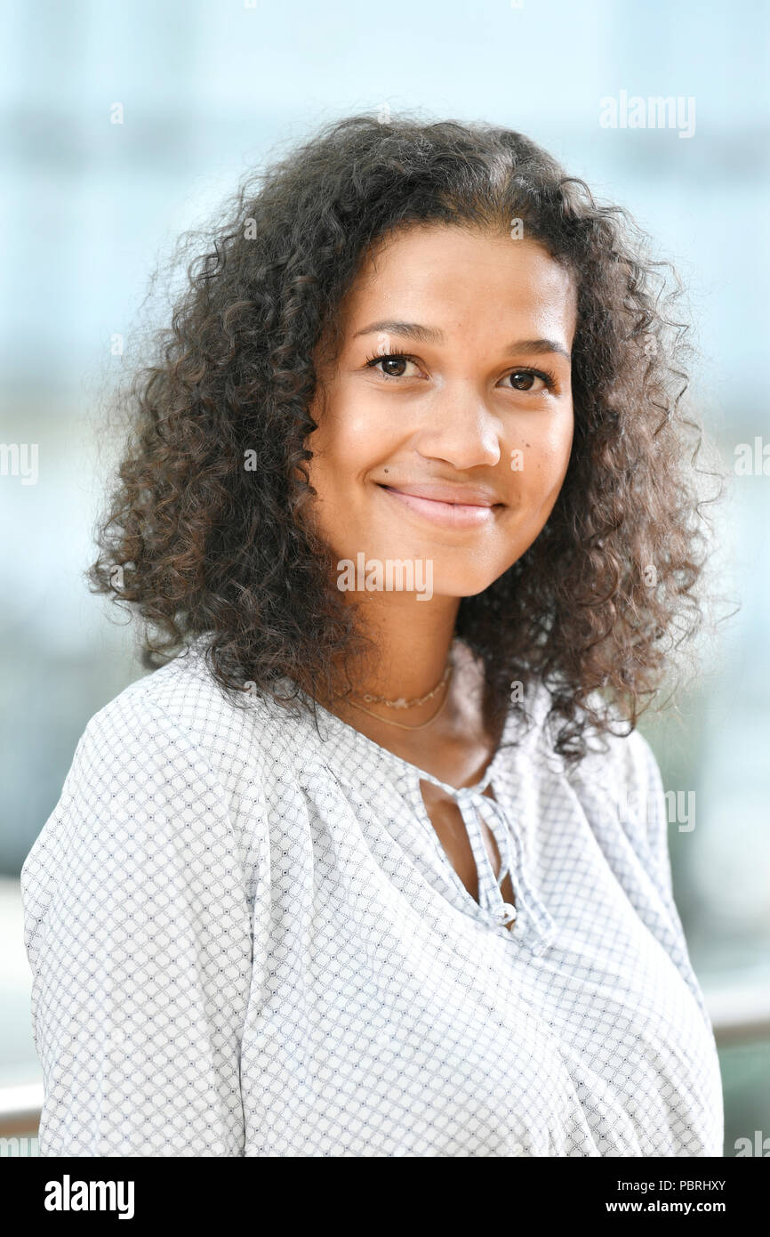 Young woman, photoshoot, business, portrait, Munich, Bavaria, Germany ...