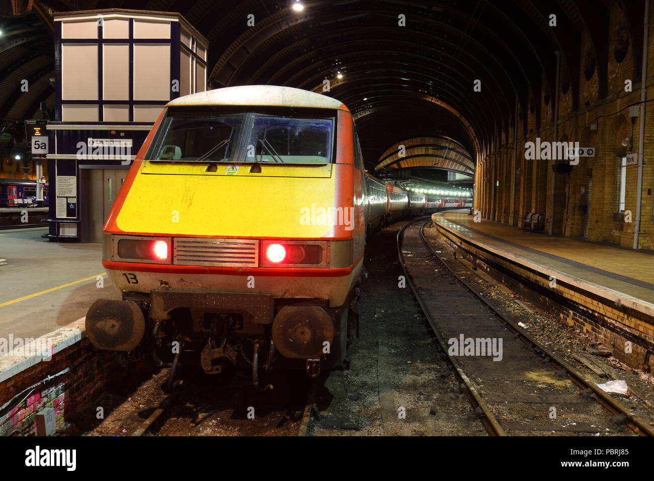 A diesel electric class 91 Virgin train serial number 91113 sits ...