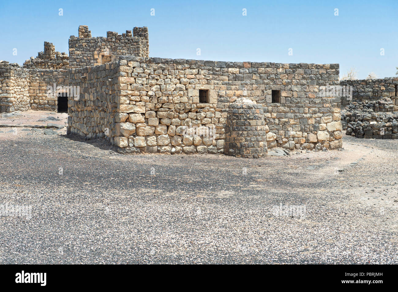 Desert castle of Qusr al-Azraq, headquarter of Thomas Edward Lawrence ...