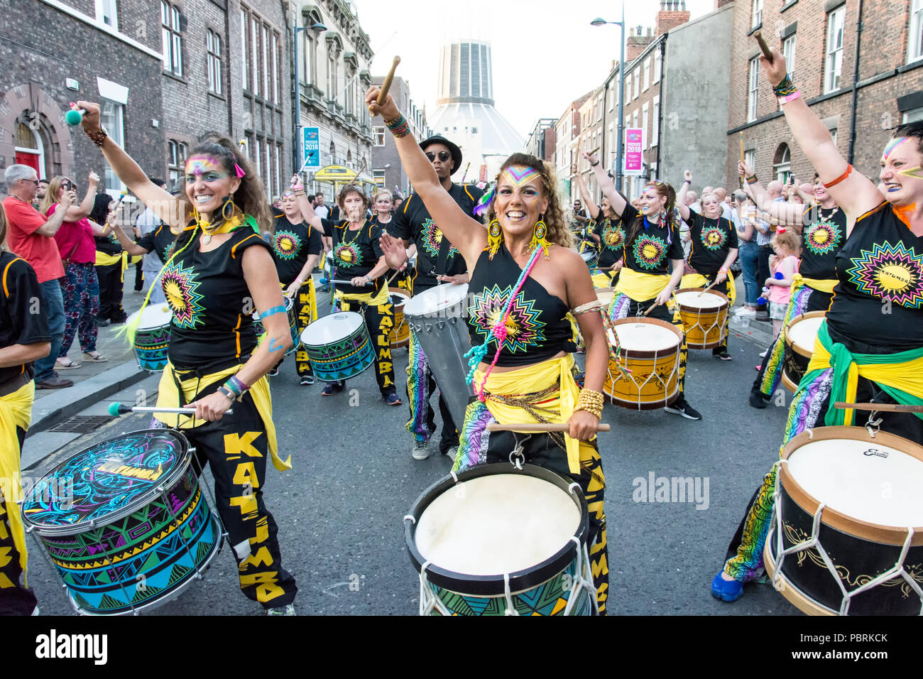 Liverpool, UK - July 14, 2018: The Brazilica Festival is the ...