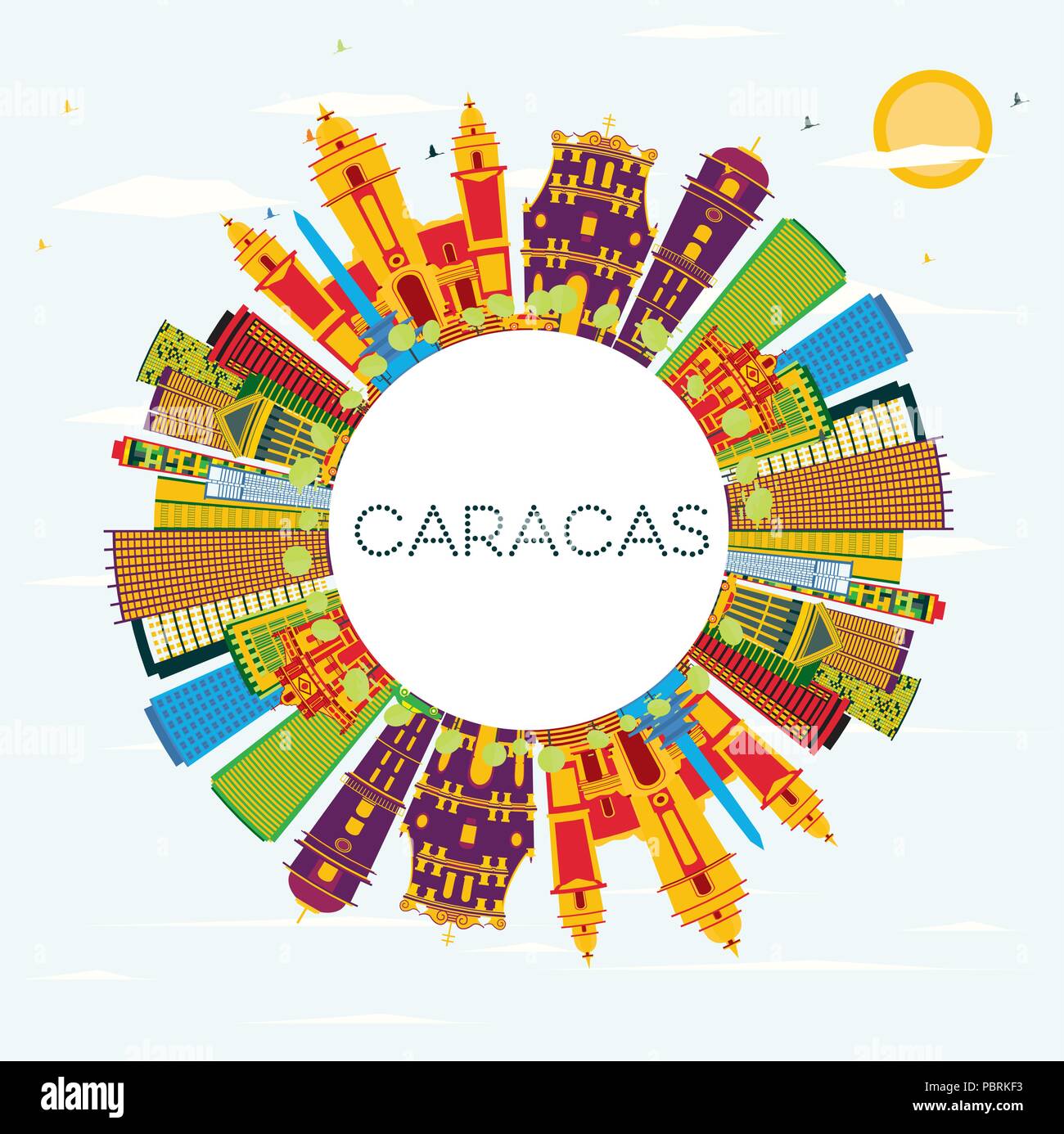 Caracas venezuela skyline Stock Vector Images - Alamy