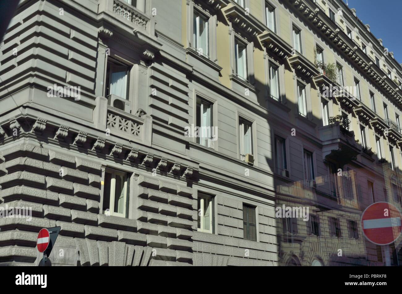 Beautiful Pattern created by windows of a commercial building, Rome ...