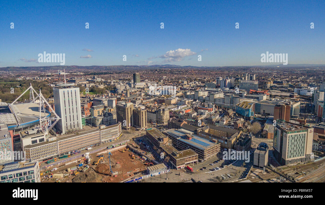 Cardiff stadium birds eye hi-res stock photography and images - Alamy