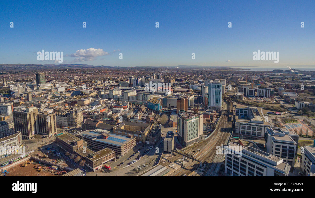 Central square cardiff aerial hi-res stock photography and images - Alamy