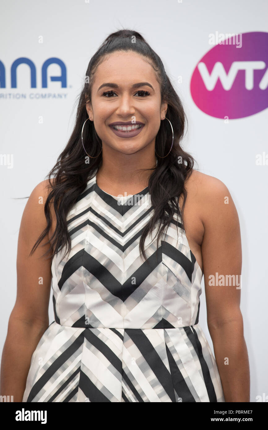 Guests attends the Women's Tennis Association (WTA) Tennis on The ...