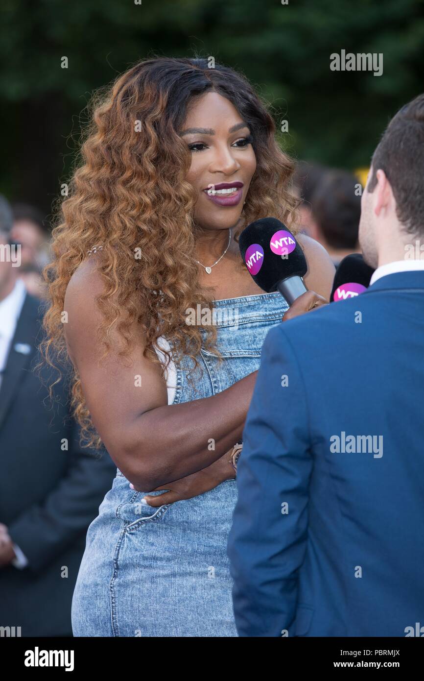 Guests attends the Women's Tennis Association (WTA) Tennis on The ...