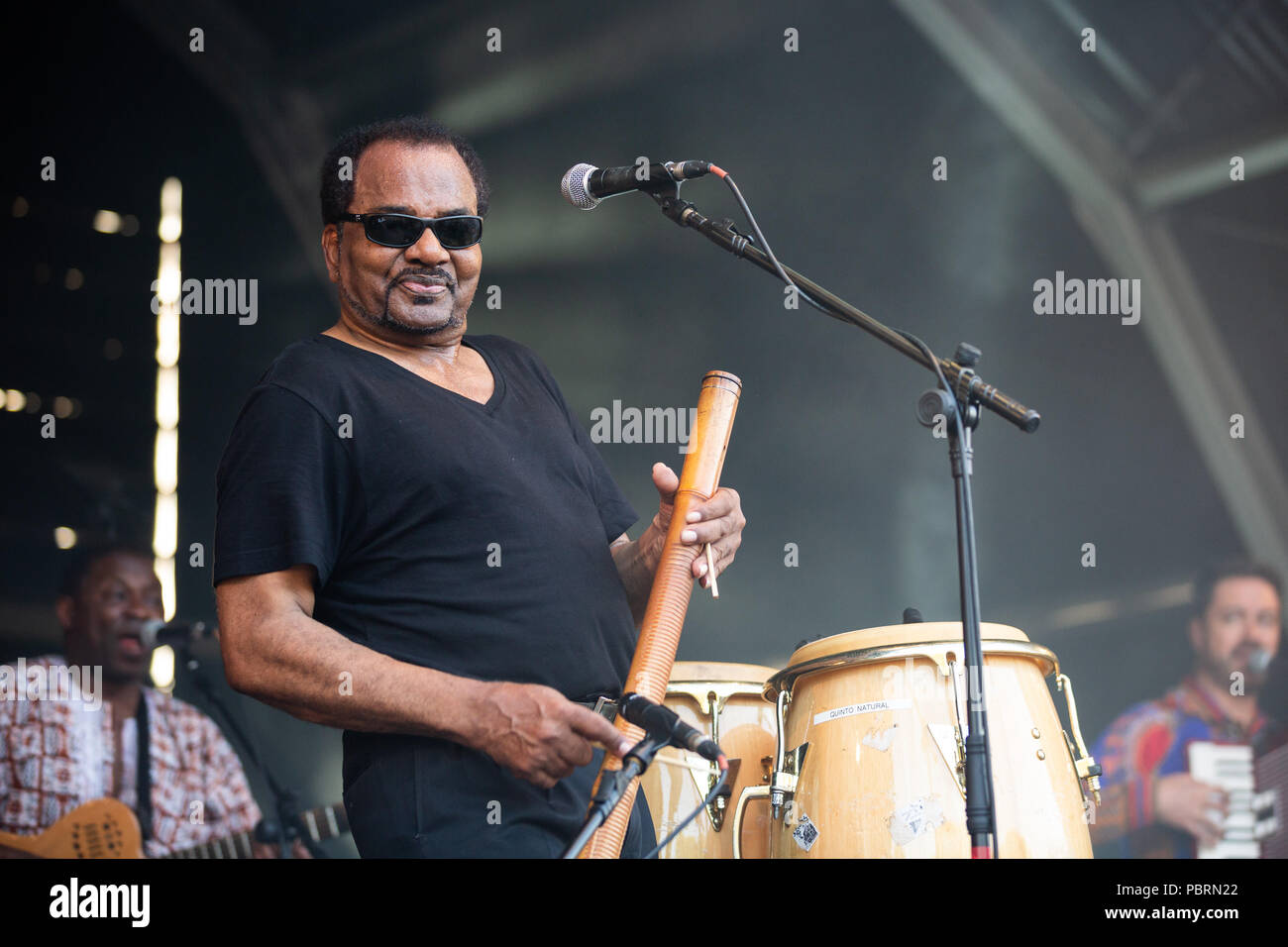 Bonga performing live on the 1st day of Rock in Rio Lisboa 2018 ...