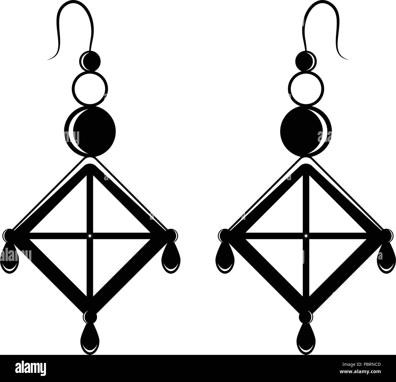 Luxury earrings jewelry fashion Black and White Stock Photos & Images ...