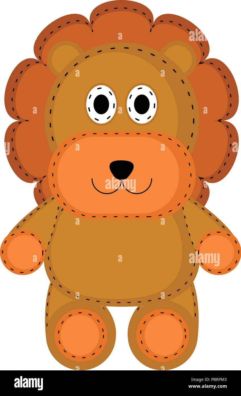 Isolated stuffed lion toy icon Stock Vector Image & Art - Alamy