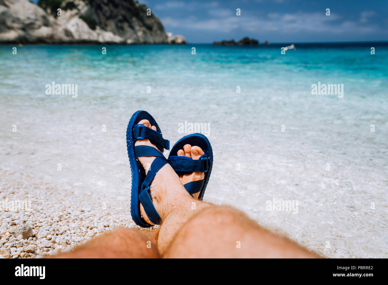 Blue Beach Sandals
