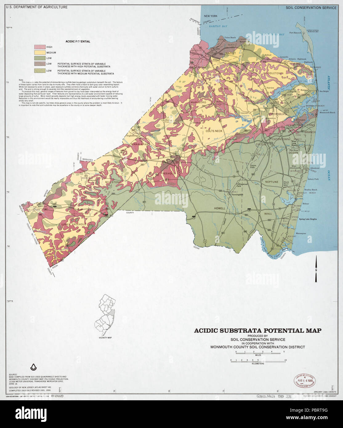 Monmouth county map hi-res stock photography and images - Alamy