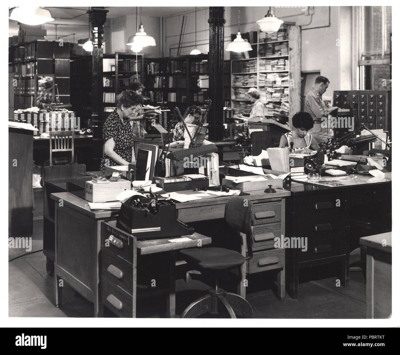Acquisition division, serials section Stock Photo - Alamy