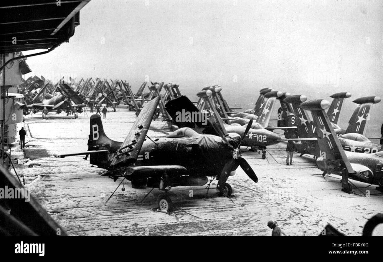 AD-2 Skyraider of VF-194 aboard USS Valley Forge (CV-45), circa in 1951 ...