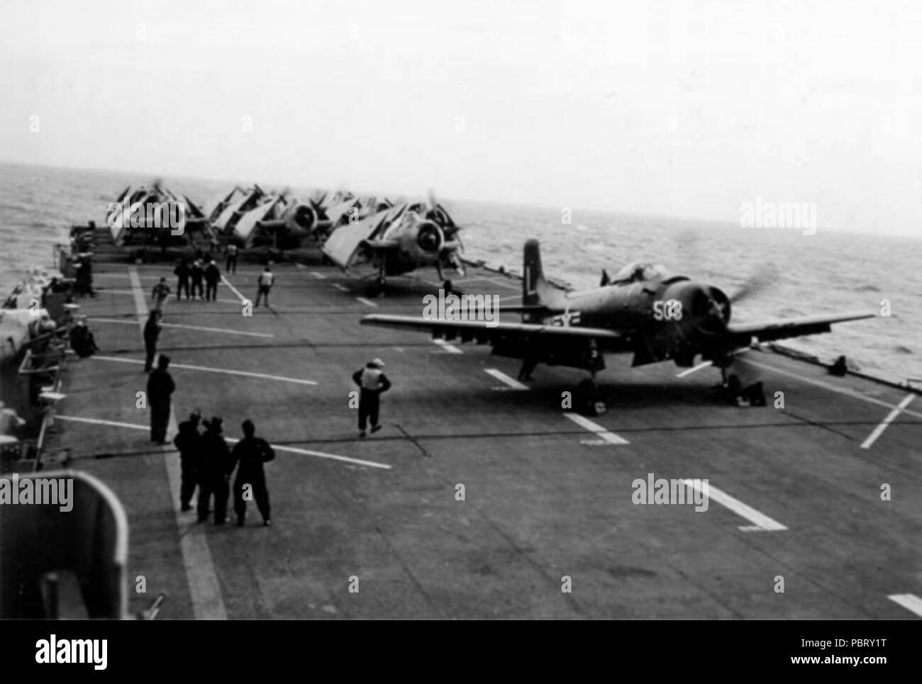 AD-4B on HMCS Magnificent (CVL 21) 1953 Stock Photo - Alamy
