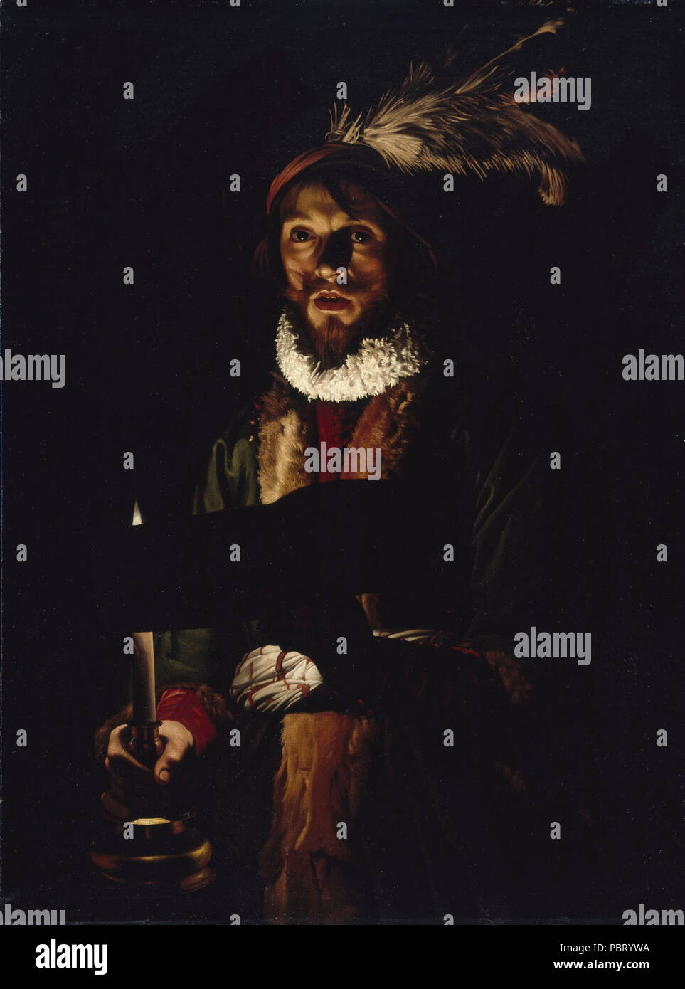 Adam de Coster - A Man Singing by Candlelight Stock Photo - Alamy