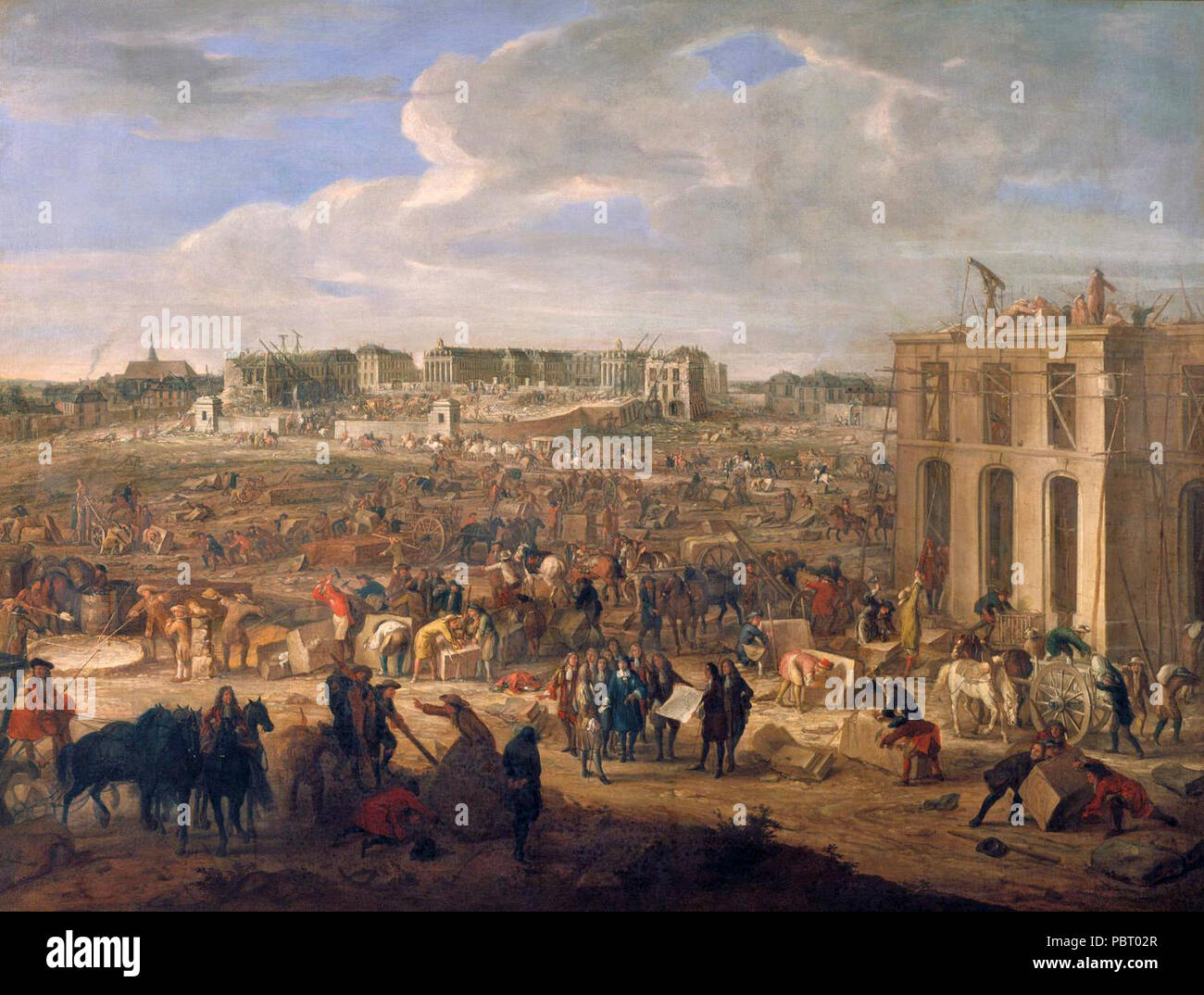 Adam Frans van der Meulen - Construction of the Château de Versailles ...
