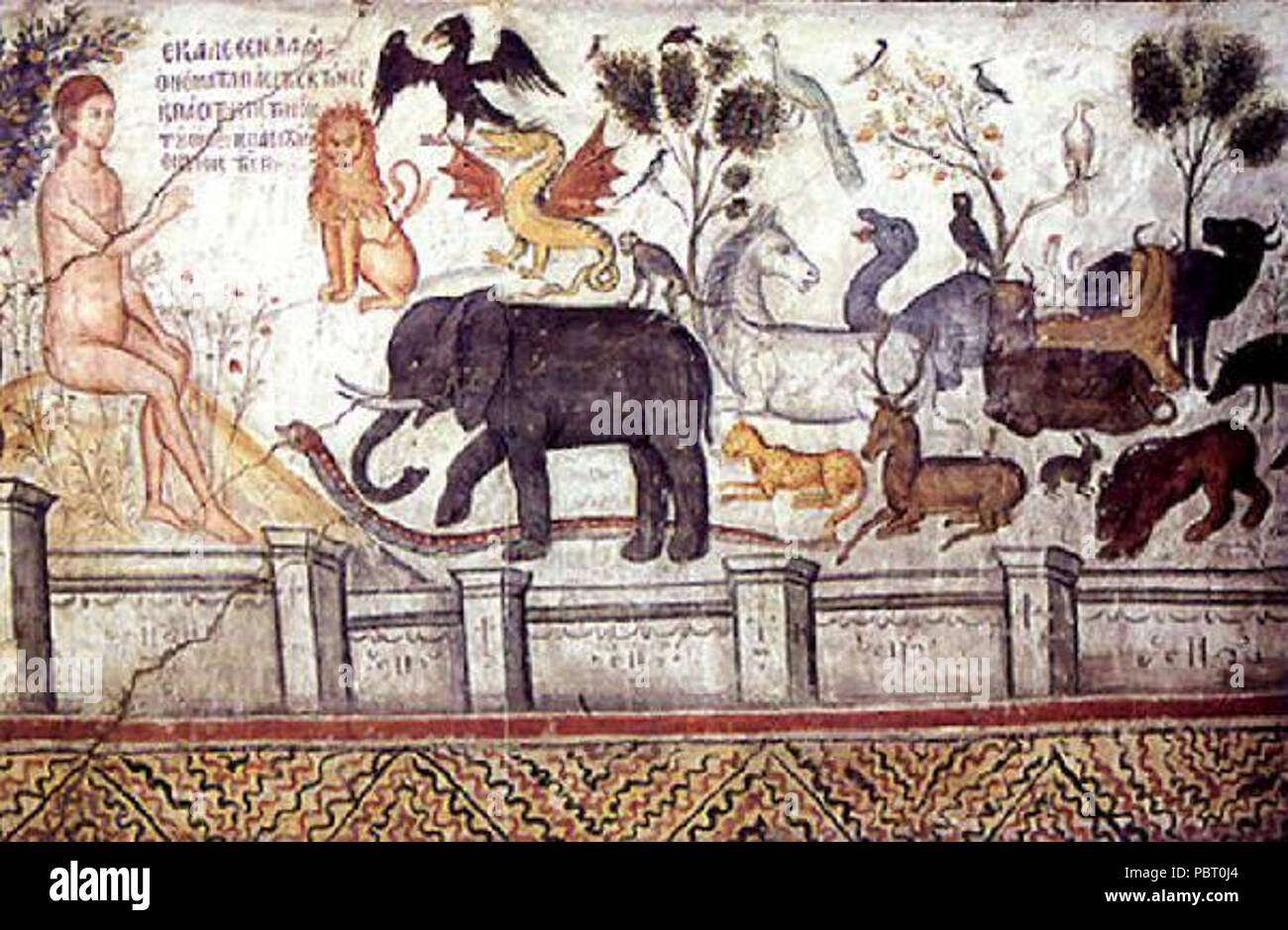 Adam naming the animals - St. Nicholas Anapavsa Monstery Meteora ...