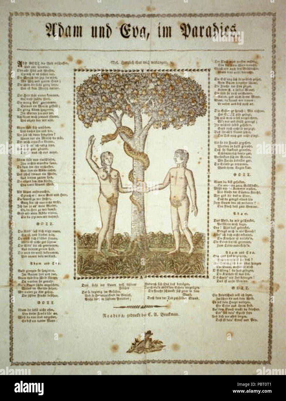 Adam und Eva, im Paradies Stock Photo - Alamy
