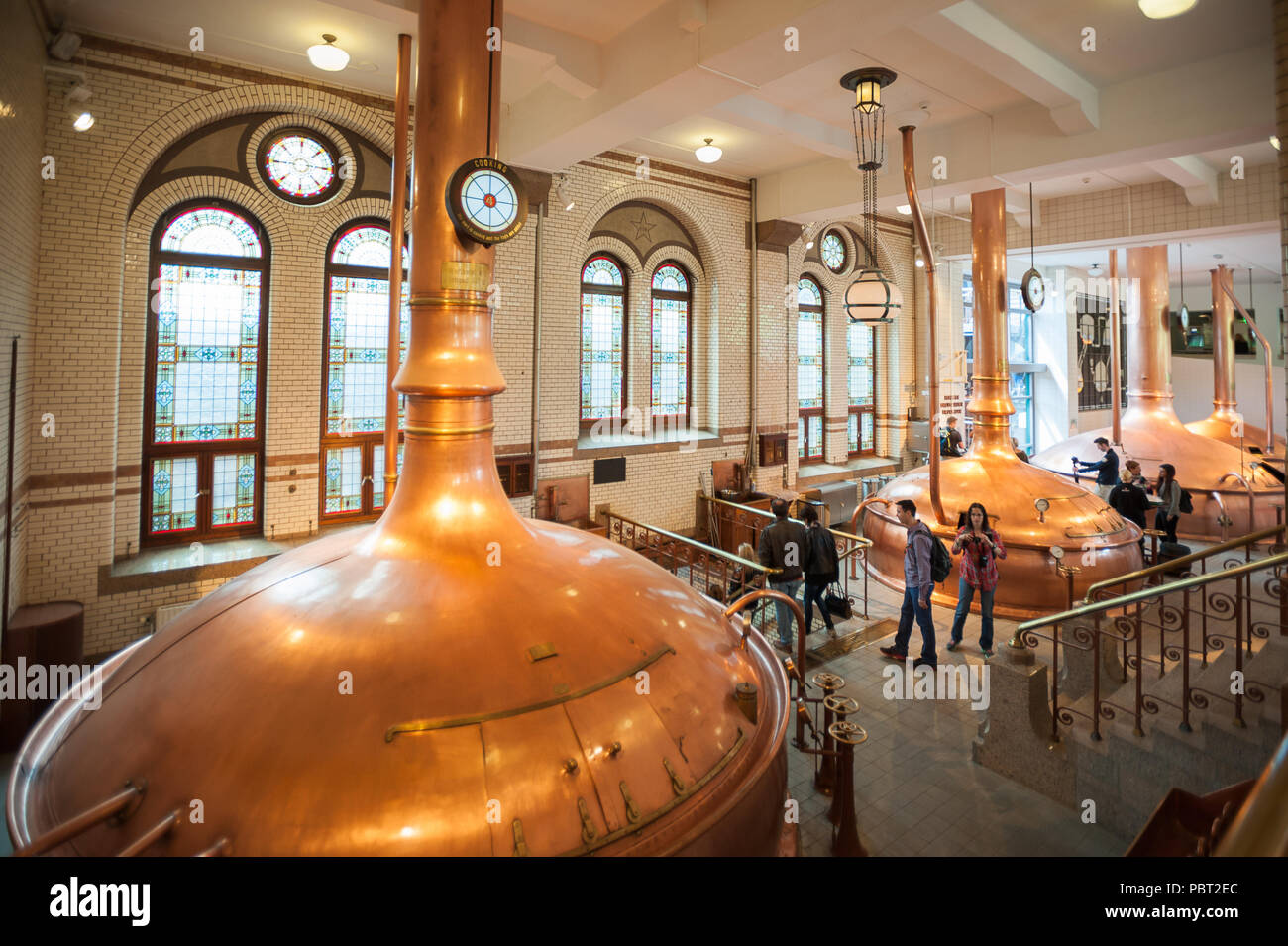 AMSTERDAM, NETHERLANDS - JUN 3, 2015: Interior of the Heineken ...