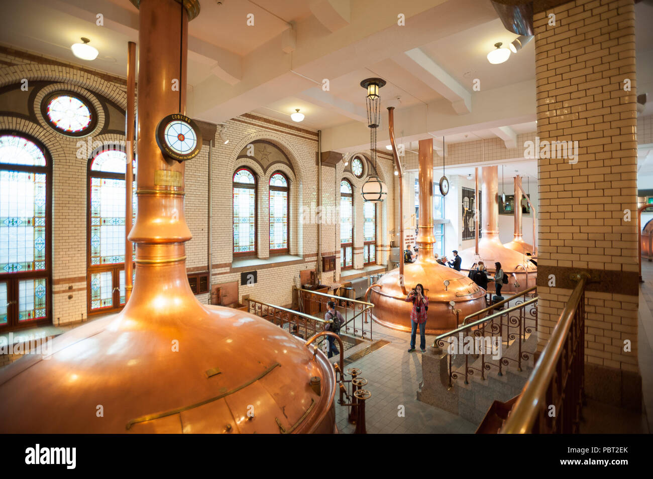 AMSTERDAM, NETHERLANDS - JUN 3, 2015: Interior of the Heineken ...
