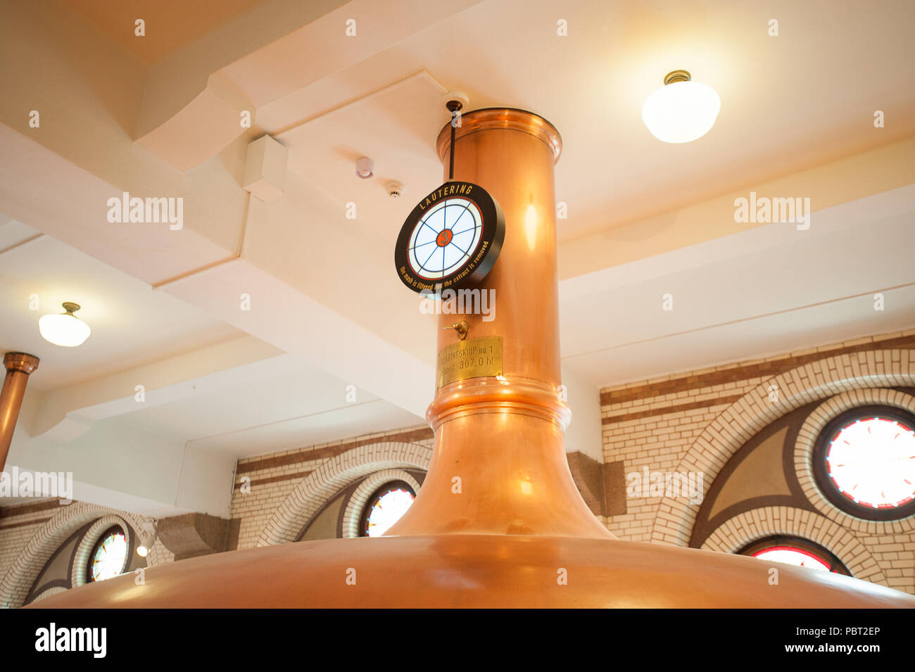 AMSTERDAM, NETHERLANDS - JUN 3, 2015: Interior of the Heineken ...