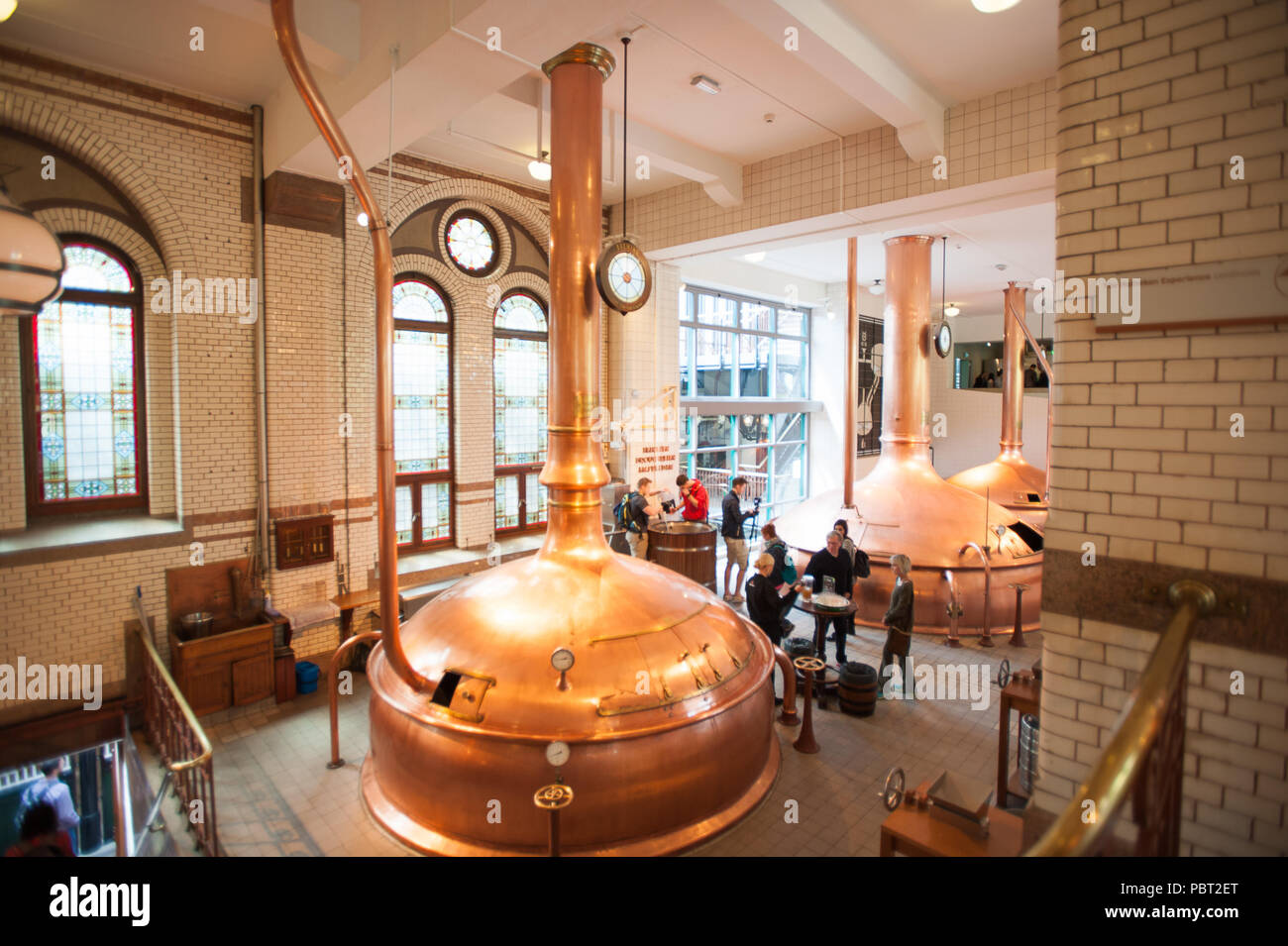AMSTERDAM, NETHERLANDS - JUN 3, 2015: Interior of the Heineken ...