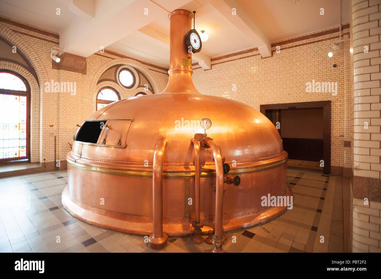 AMSTERDAM, NETHERLANDS - JUN 3, 2015: Interior of the Heineken ...