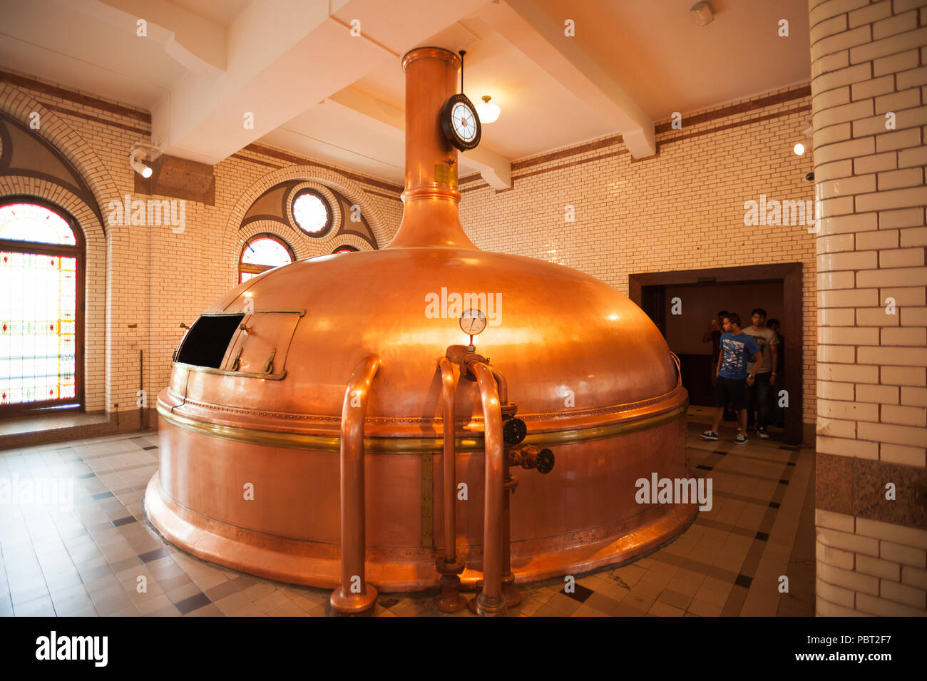 AMSTERDAM, NETHERLANDS - JUN 3, 2015: Interior of the Heineken ...