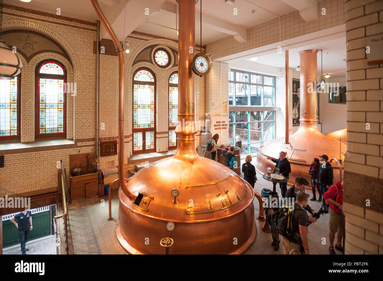 AMSTERDAM, NETHERLANDS - JUN 3, 2015: Interior of the Heineken ...