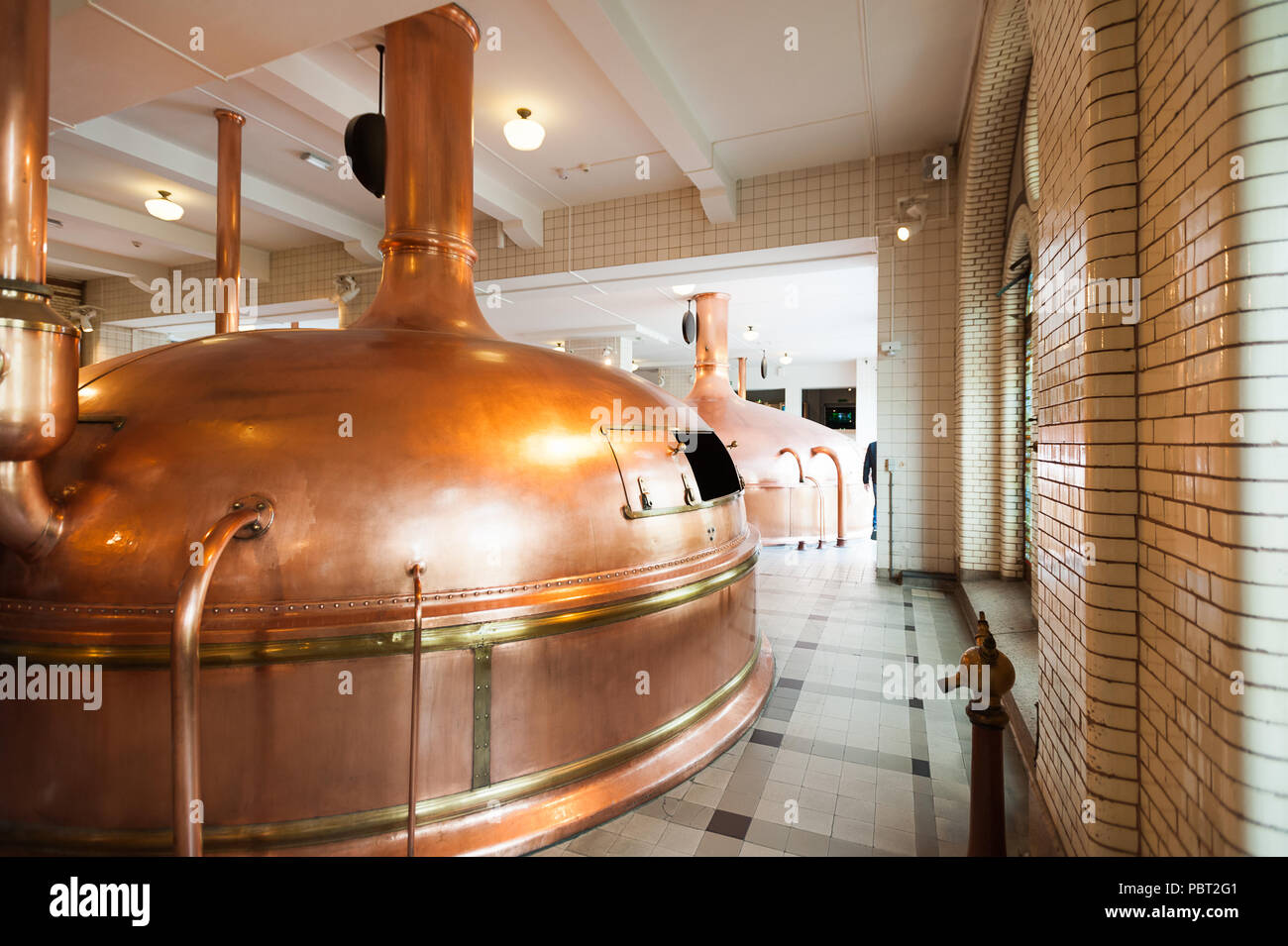 AMSTERDAM, NETHERLANDS - JUN 3, 2015: Interior of the Heineken ...