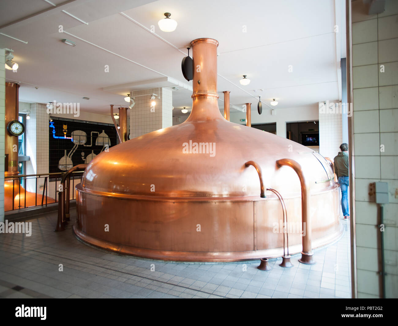 AMSTERDAM, NETHERLANDS - JUN 3, 2015: Interior of the Heineken ...