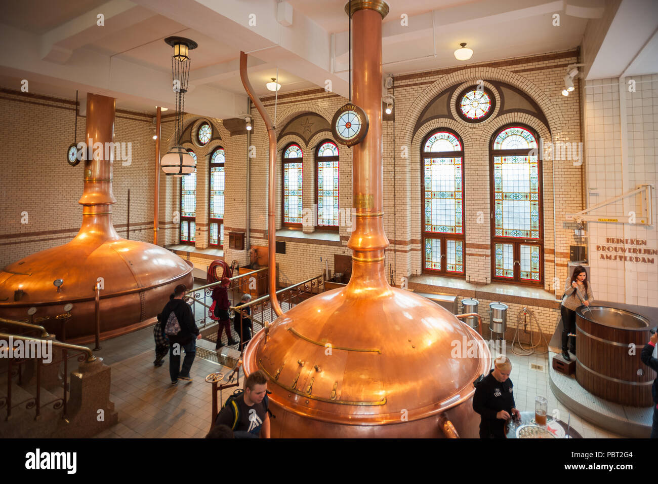 AMSTERDAM, NETHERLANDS - JUN 3, 2015: Interior of the Heineken ...